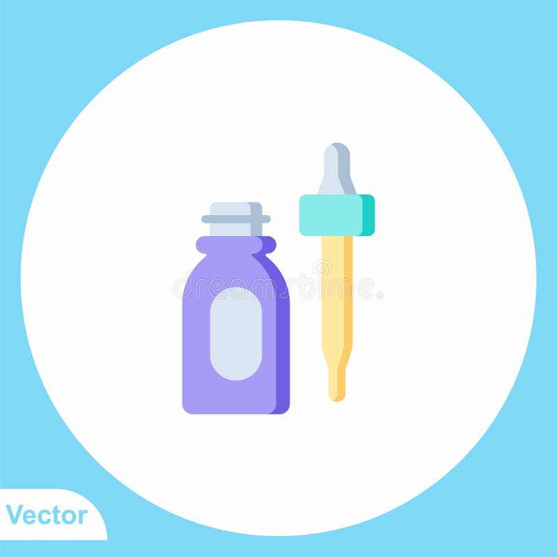 Dropper Vector Icon Sign Symbol Stock Illustration - Illustration of ...