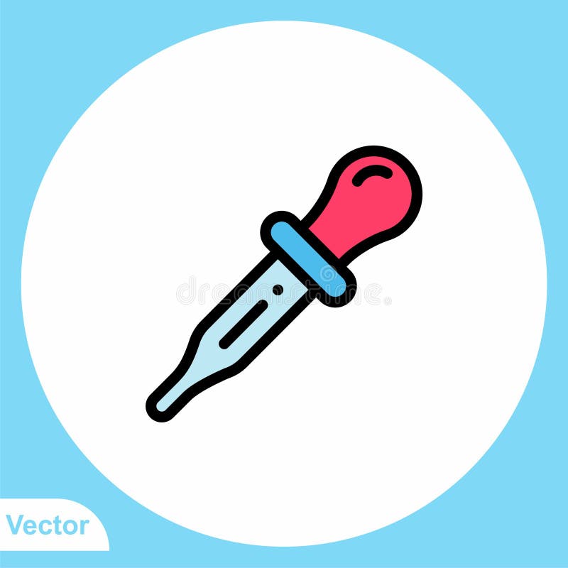 Dropper Vector Icon Sign Symbol Stock Illustration - Illustration of ...