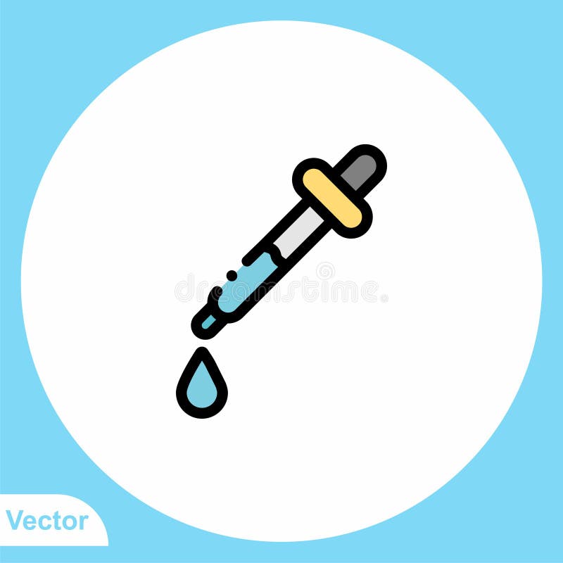 Dropper Vector Icon Sign Symbol Stock Illustration - Illustration of ...