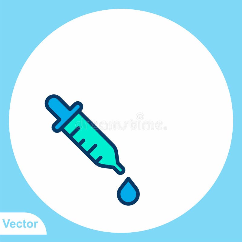 Dropper Vector Icon Sign Symbol Stock Illustration - Illustration of ...