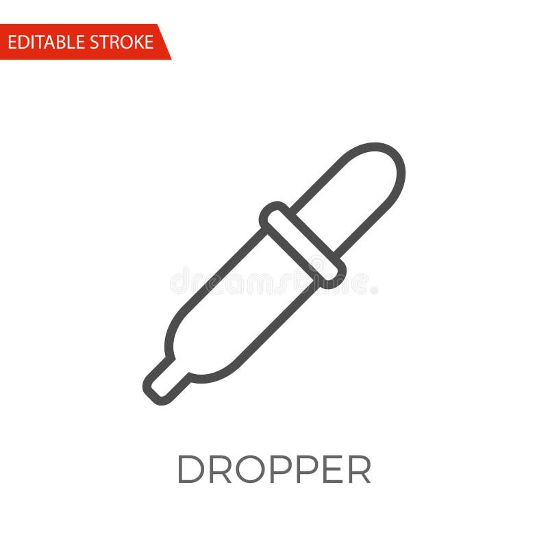 Dropper Vector Icon stock vector. Illustration of design - 98736600