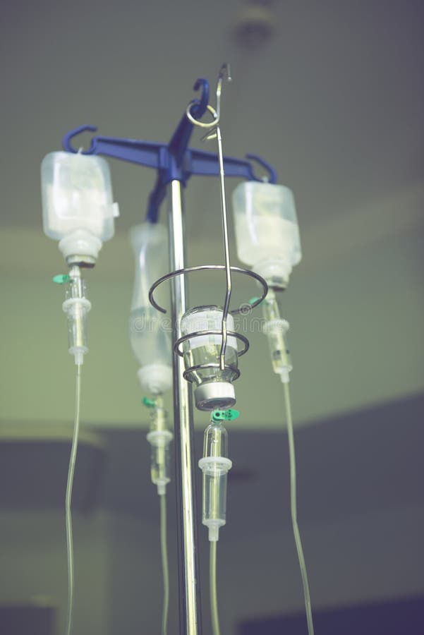 Droppers in an Operating Room Stock Image - Image of catheter ...