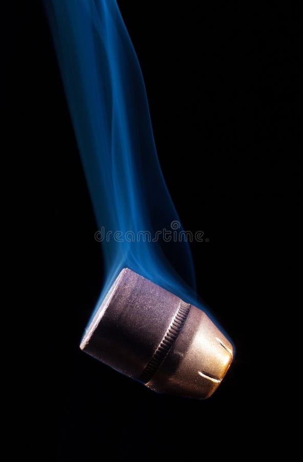 Dropping bullet stock image. Image of copper, blue, smoke - 52605173