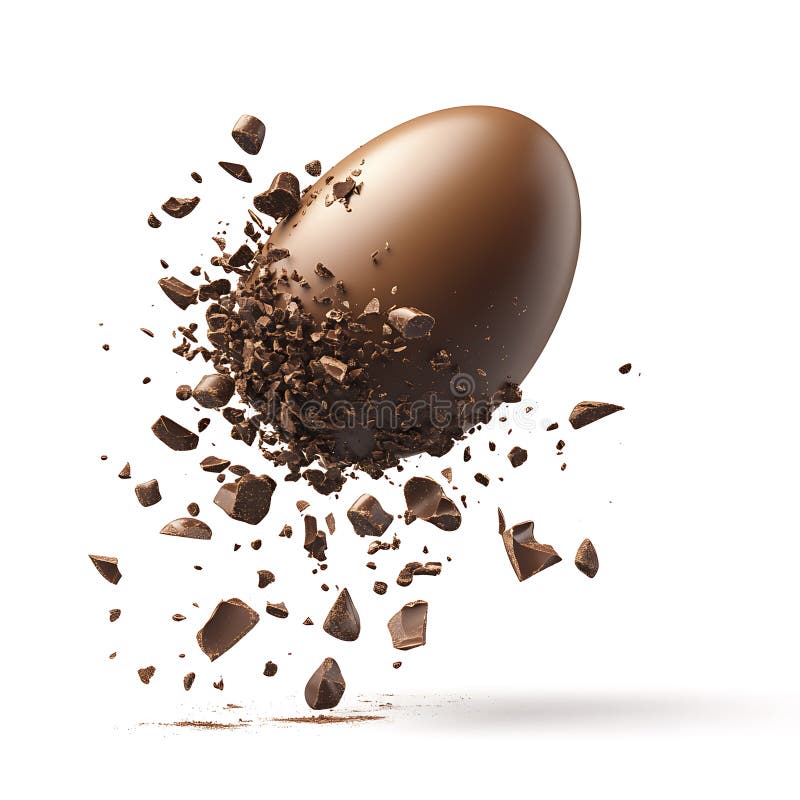 Dropping Chocolate Egg in Freefall Stock Image - Image of design, food ...