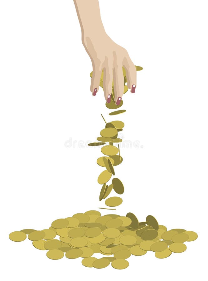 Dropping Coins stock illustration. Illustration of saving - 6752182