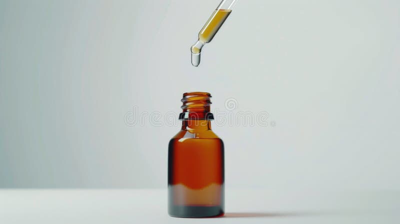 Dropping Liquid into Bottle Stock Photo - Image of adding, science ...