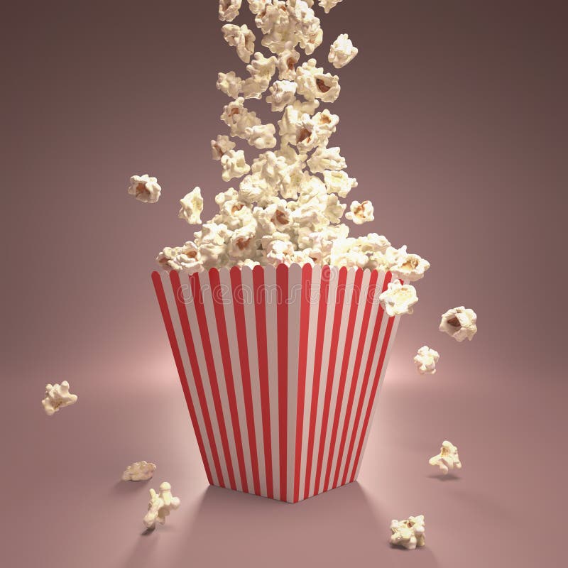 Dropping Popcorn stock illustration. Illustration of popcorn - 27242574