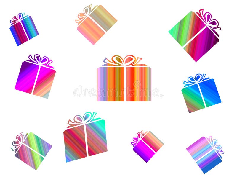 Dropping presents stock illustration. Illustration of wrapped - 325417