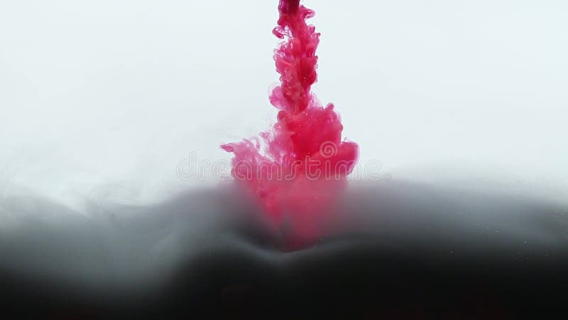 Red and Black Ink in Water. Stock Video - Video of colour, smooth ...