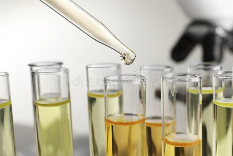Dropping Urine Sample for Analysis into Tube, Closeup Stock Photo ...