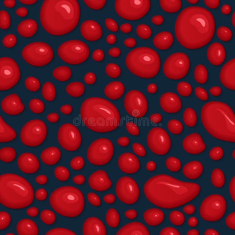 Drops of Blood. Seamless Pattern. Stock Vector - Illustration of ...