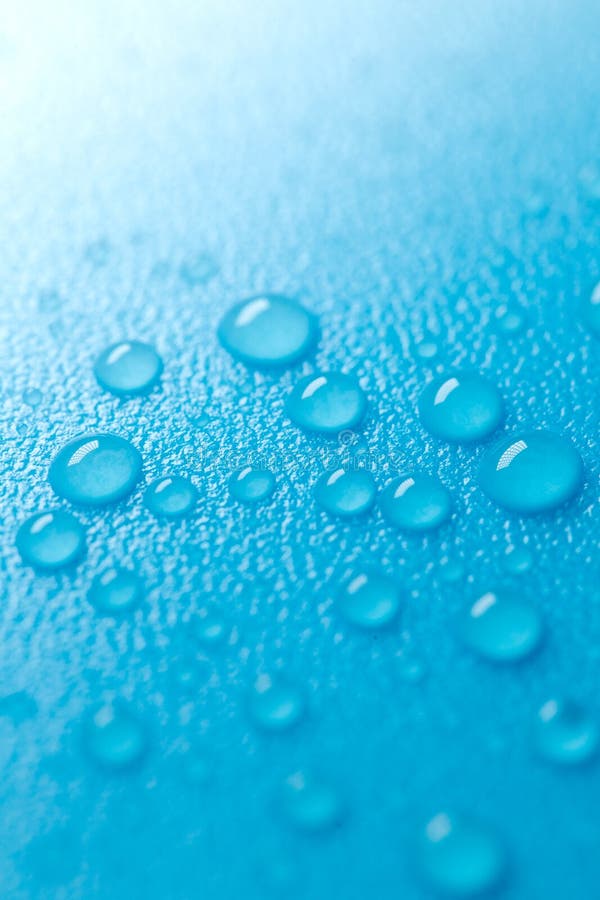 Drops on a Blue Background with White Gradient.Fluid Texture in Cold ...