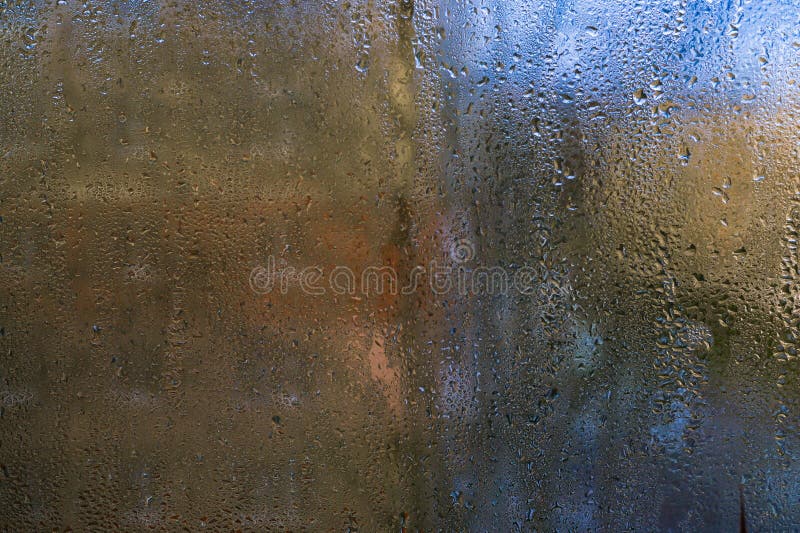 Drops of Condensation Water Run Down the Glass Stock Photo - Image of ...