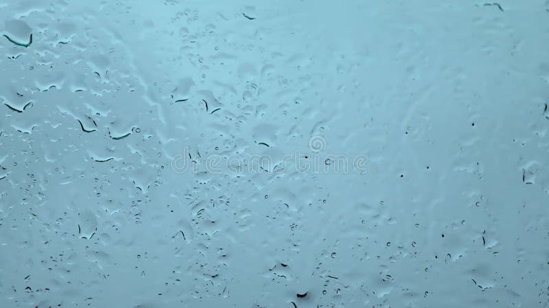 Drops Dripping Down the Glass. Raindrops on Window Stock Footage ...