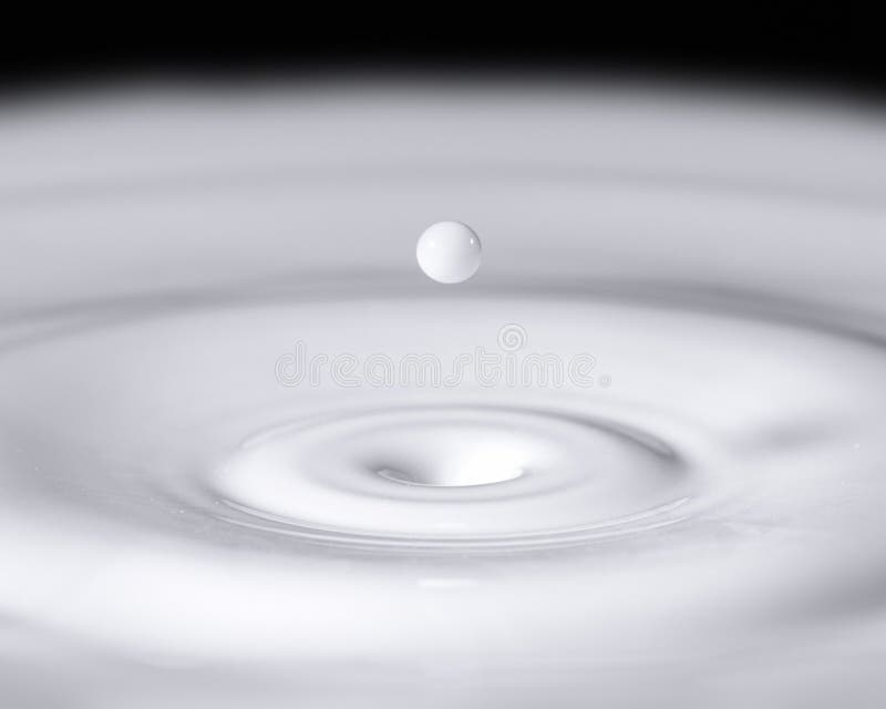 Water With Milk Drip Close Macro Stock Photo - Image of orange ...