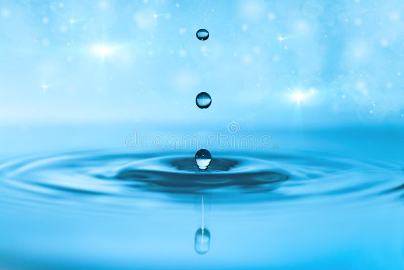 Drops fall in water stock image. Image of droplet, copyspace - 50267663