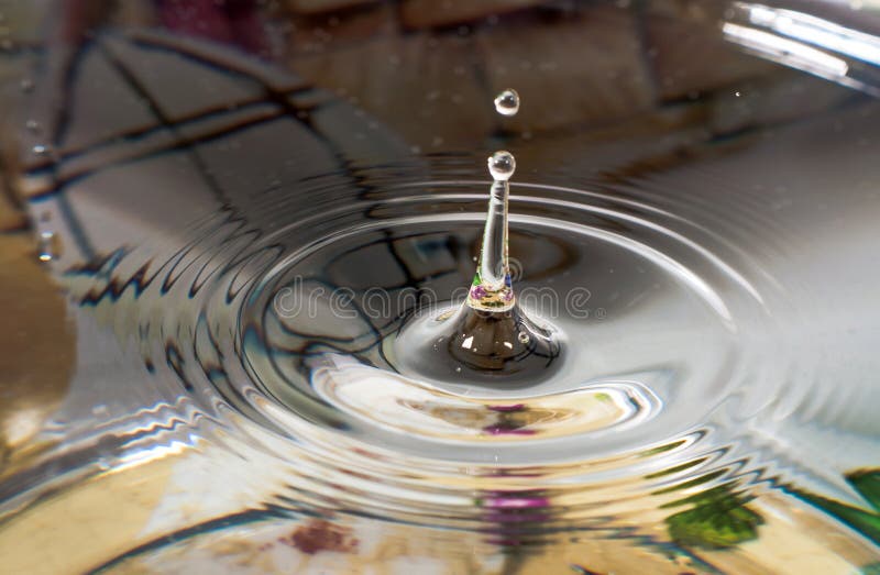 Drops Falling into the Water Stock Image - Image of colored, drops ...