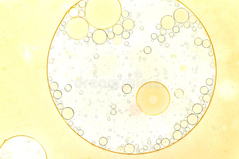 Drops of Fat in Water. Bubbles of Fat Close Up Stock Image - Image of ...