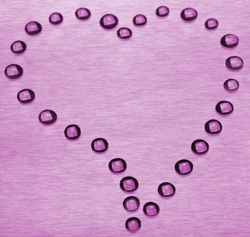 Drops in the Form of Heart. Stock Photo - Image of drops, grey: 11354016