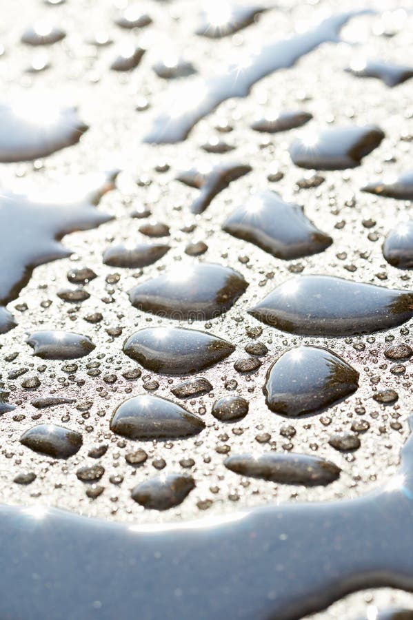 Drops on Fresh Asphalt, Oil Stock Photo - Image of ripples, clean: 7163654