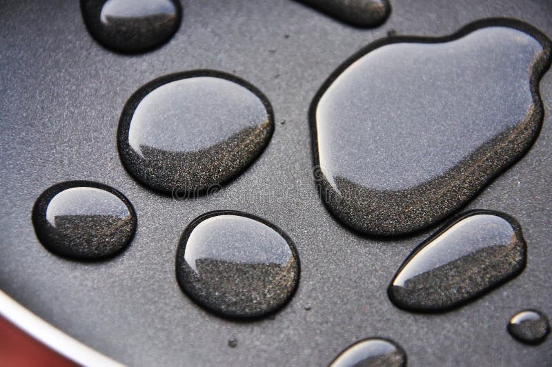 Drops on a frying pan stock photo. Image of black, frying - 21035254