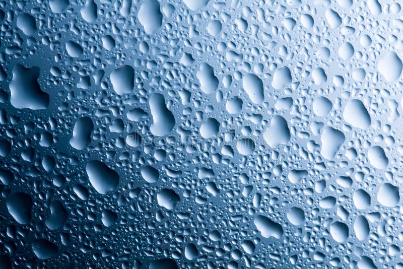 Drops on glass stock image. Image of freezing, blue, water - 7501289