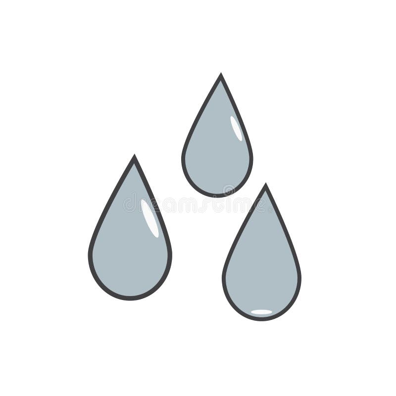 Drops Icon Vector Sign and Symbol Isolated on White Background, Drops ...