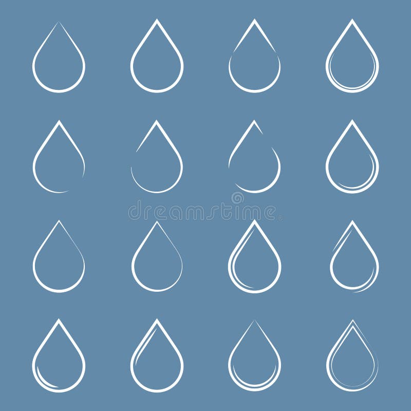 Drops icons stock vector. Illustration of logo, shape - 98601276