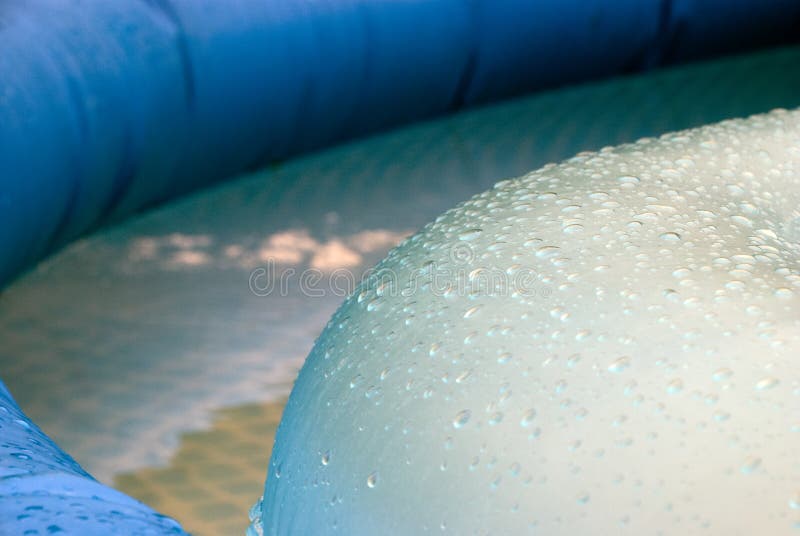 An inflatable toy in drops stock photo. Image of blown - 152828698