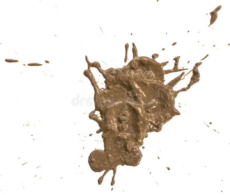 Drops of Mud Sprayed a White Background Stock Photo - Image of ...