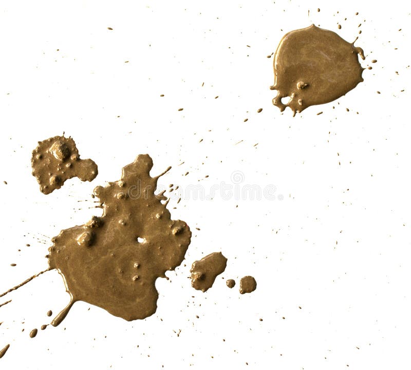 Drops of Mud Sprayed a White Background Stock Photo - Image of ...