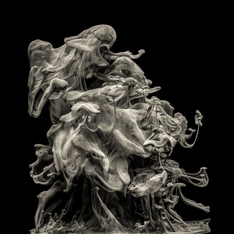 Drops of Paint Paint a Picture in Water. Stock Photo - Image of monster ...