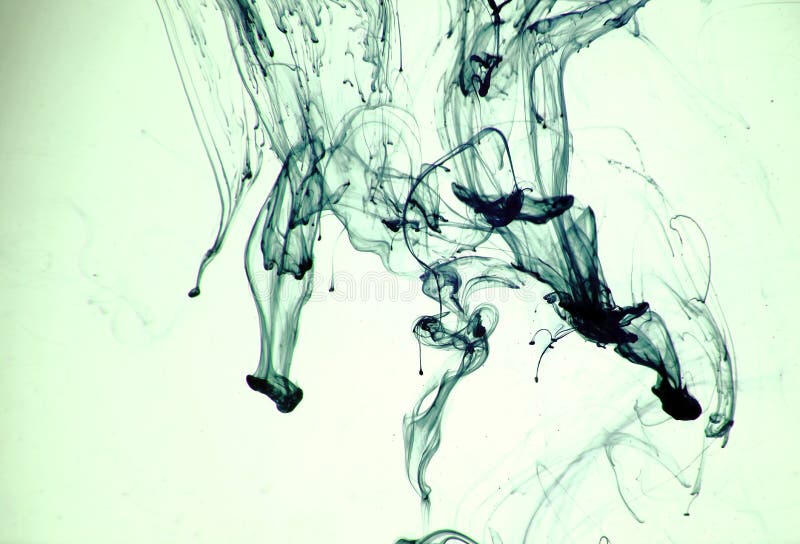 Drops of Paint in the Water Randomly Flowing in Different Colors Stock ...