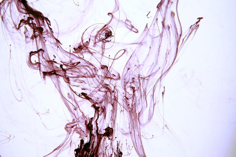 Drops of Paint in the Water Randomly Flowing in Different Colors Stock ...