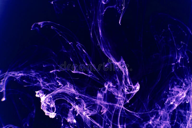 Drops of Paint in the Water Randomly Flowing in Different Colors Stock ...