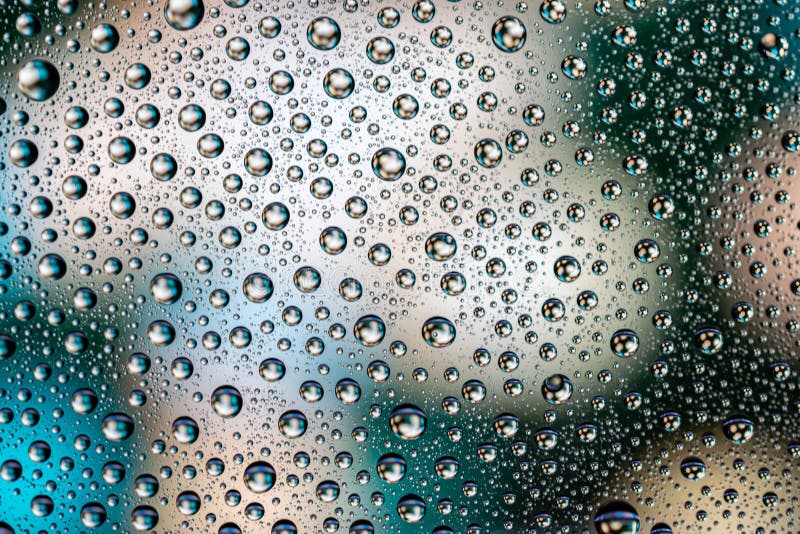 Drops Pattern Rain. Wet Water on Window Glass. Bubble Background. Stock ...