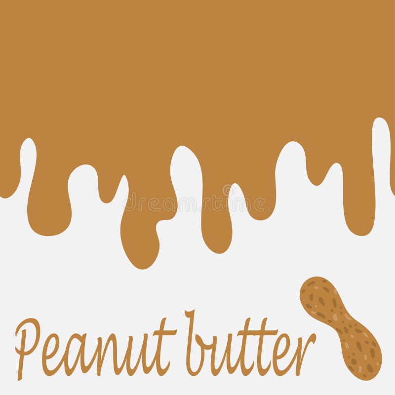 Drops of Peanut Butter. Vector Seamless Banner Stock Vector ...
