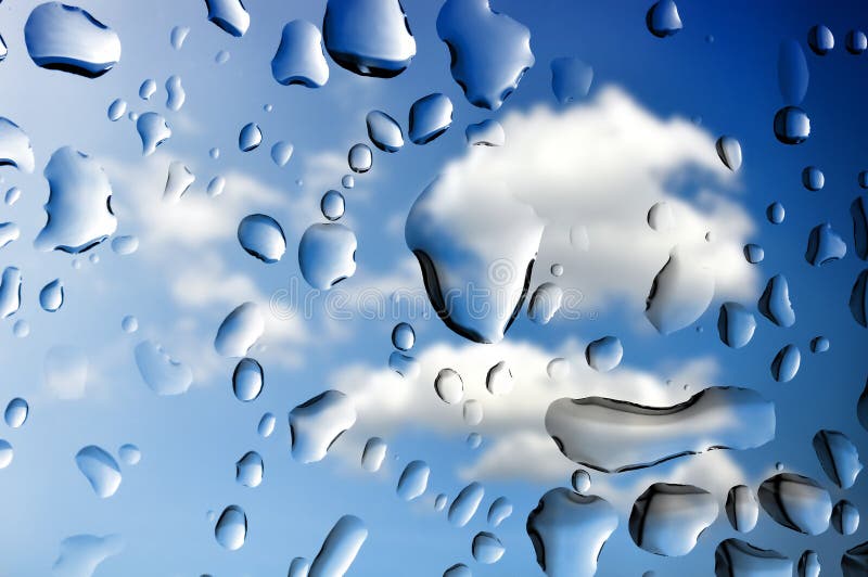 Drops of rain stock image. Image of refraction, liquid - 29453445