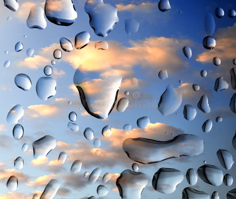 Drops of rain stock image. Image of weather, clean, shiny - 29643693