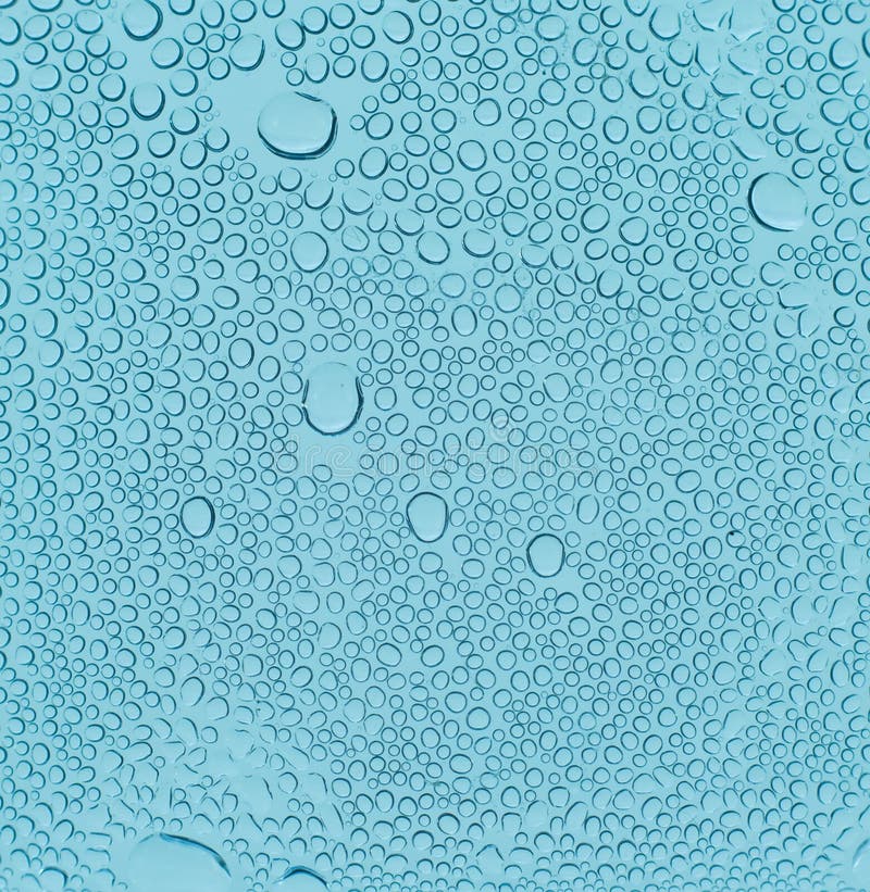 Drops of Rain on Azure Abstract Stock Photo - Image of drop, reflection ...
