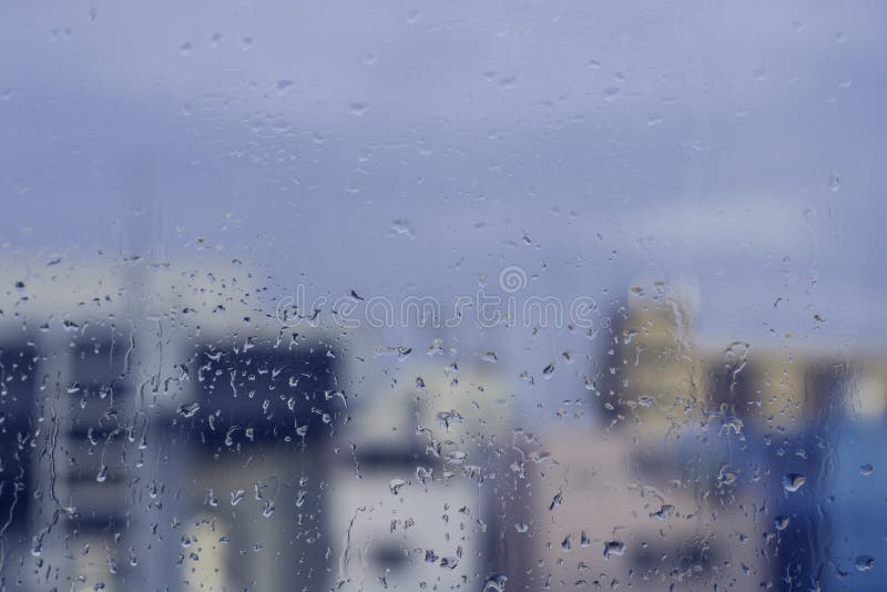 Drops of Rain on Building Background.in Rainy Season Stock Image ...