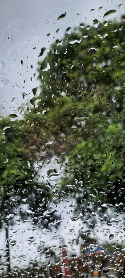 Drops of the Rain in a Cold Glass Stock Photo - Image of background ...
