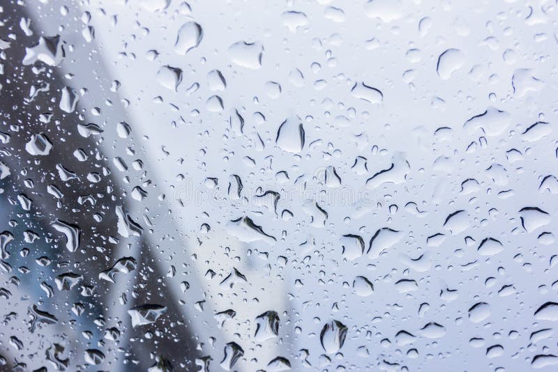 Drops of Rain on Glass , Rain Drops on Clear Window. Stock Photo ...