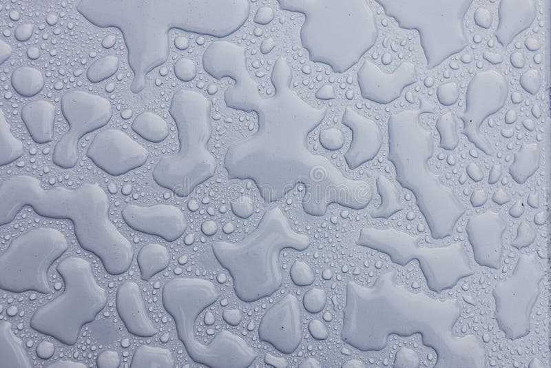 Drops of Rain Water on Toop of Blue Outdoor Tile Stock Photo - Image of ...