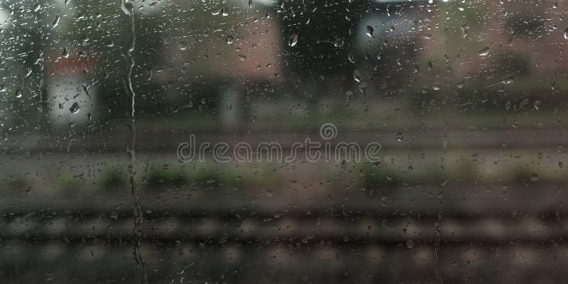 Drops Rain Window Blurred Rails Stock Photos - Free & Royalty-Free ...