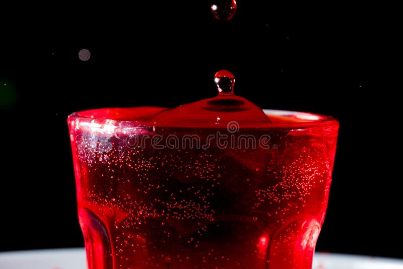 Drops of red liquid stock image. Image of assets, cold - 150101297