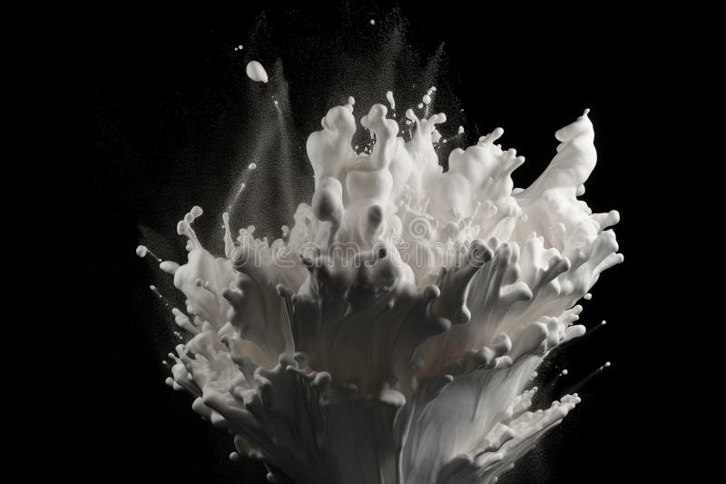 Drops and Splashes of Bursted White Paint I Stock Image - Image of ...