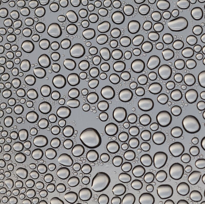 Drops on Transparent Surface Stock Image - Image of liquid, pattern ...