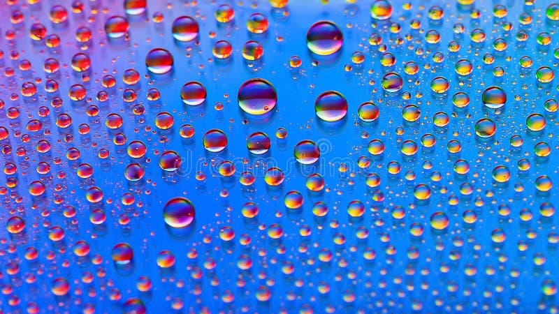 Drops of Water. Abstract Gradient Background. Texture of the Drops ...
