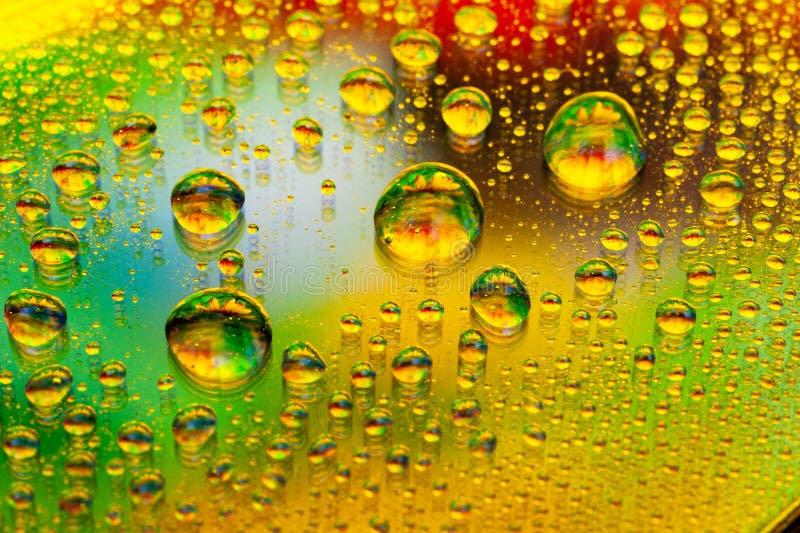 Drops of Water. Abstract Wet Backdrop Colored Macro Texture of Large ...